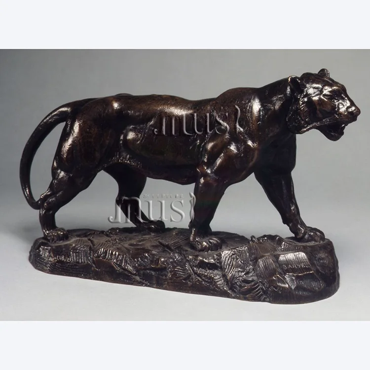 Musi Modern Garden Life Size Copper Bronze Walking Sculpture Tiger ...