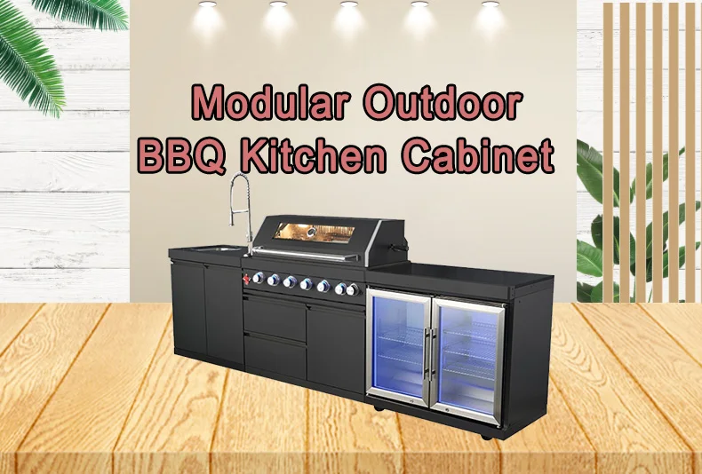 Stainless Steel 304 Bbq Grill Prefabricated Outdoor Kitchens Modular ...