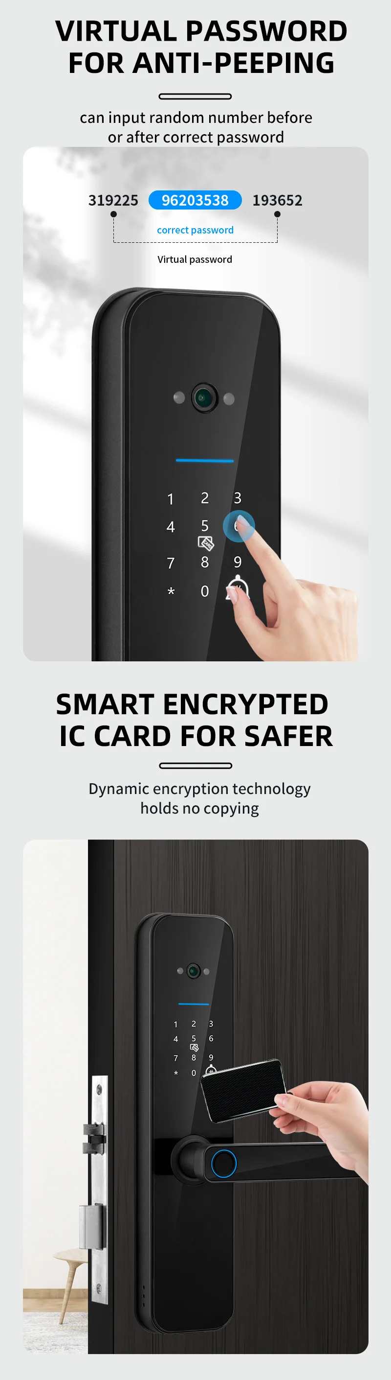 Keyless Security Smart Lock Door - Waterproof & Fingerprint