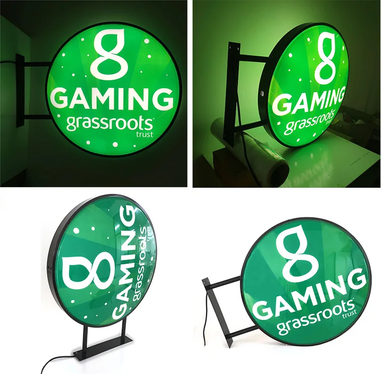 Custom Shop Wall Mounted Advertising Rotating Light Box Signage Beer ...