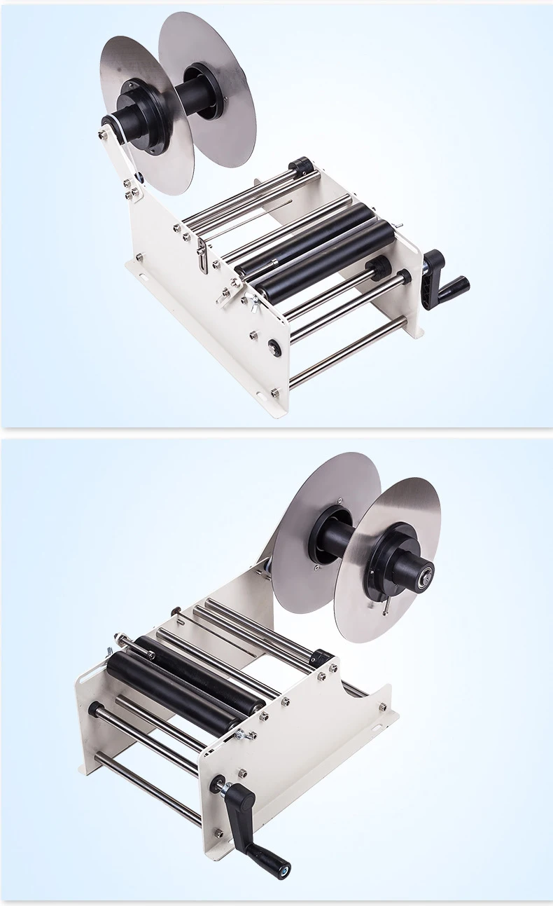 Manual Labeling Machine For Round Bottles Cylindrical Bottles Adhesive ...