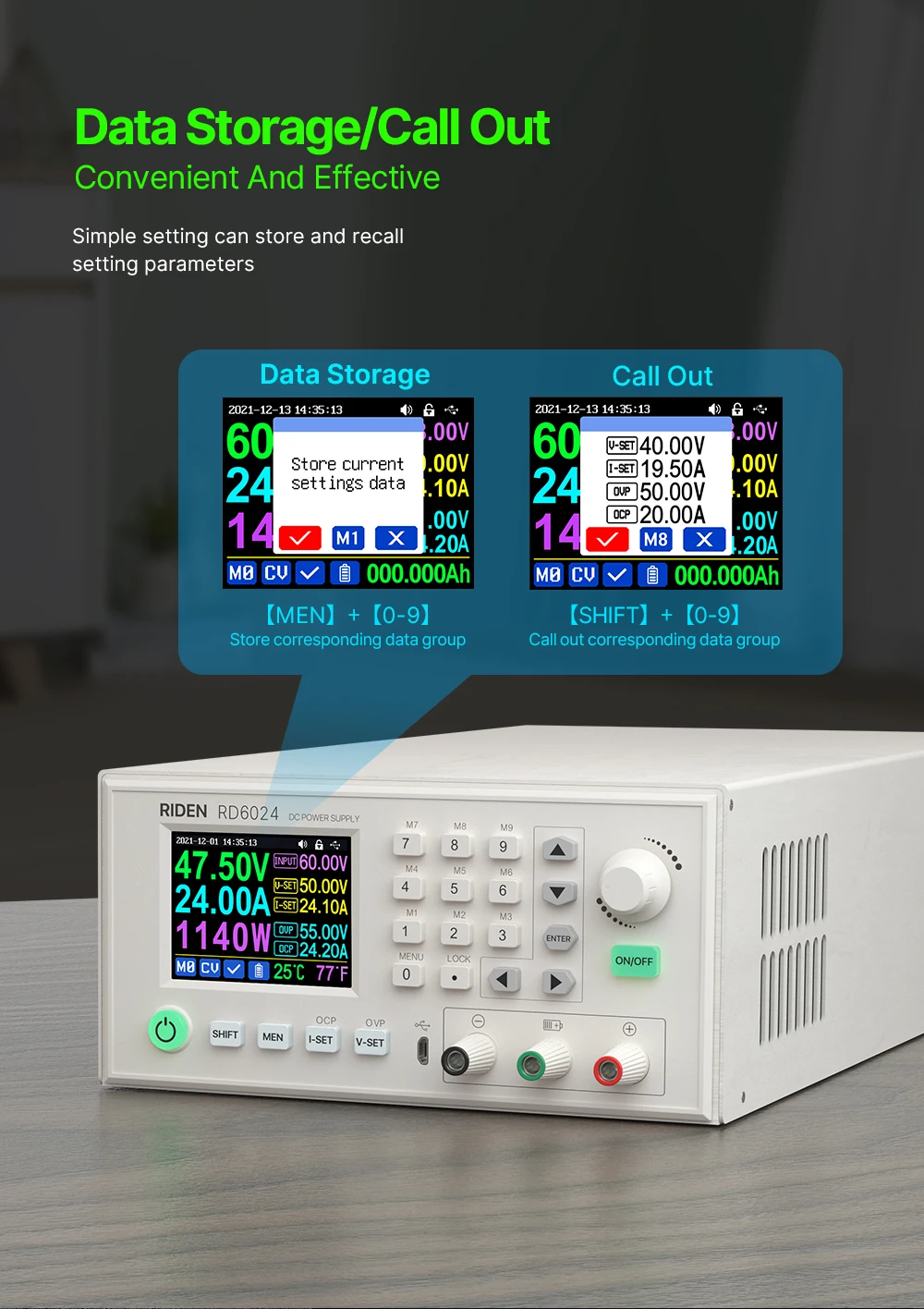 Rd Rd6024 Assembled Set 60v 24a 1140w Usb Digital Control Ac To Dc ...