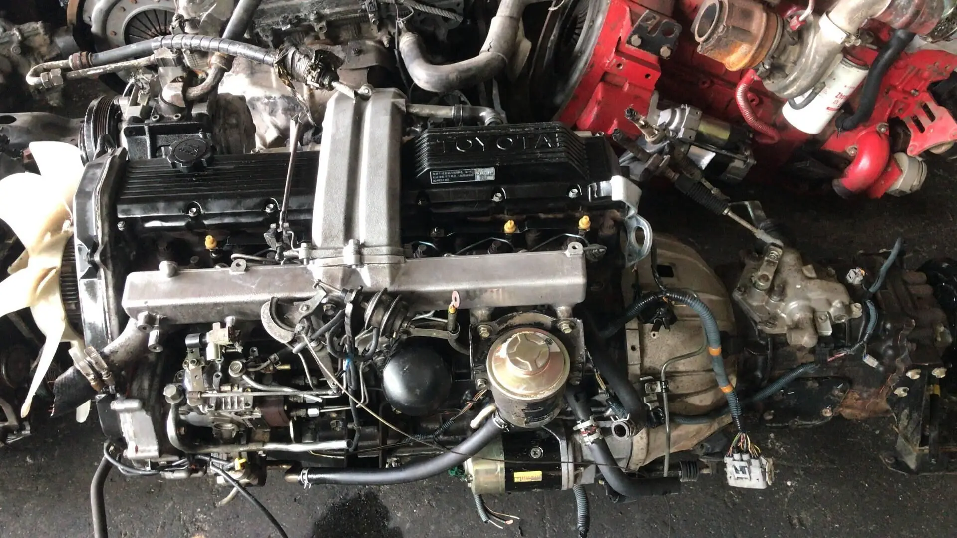 Used Original 1hz Diesel Engine With Gearbox For Toyota Land Cruiser ...