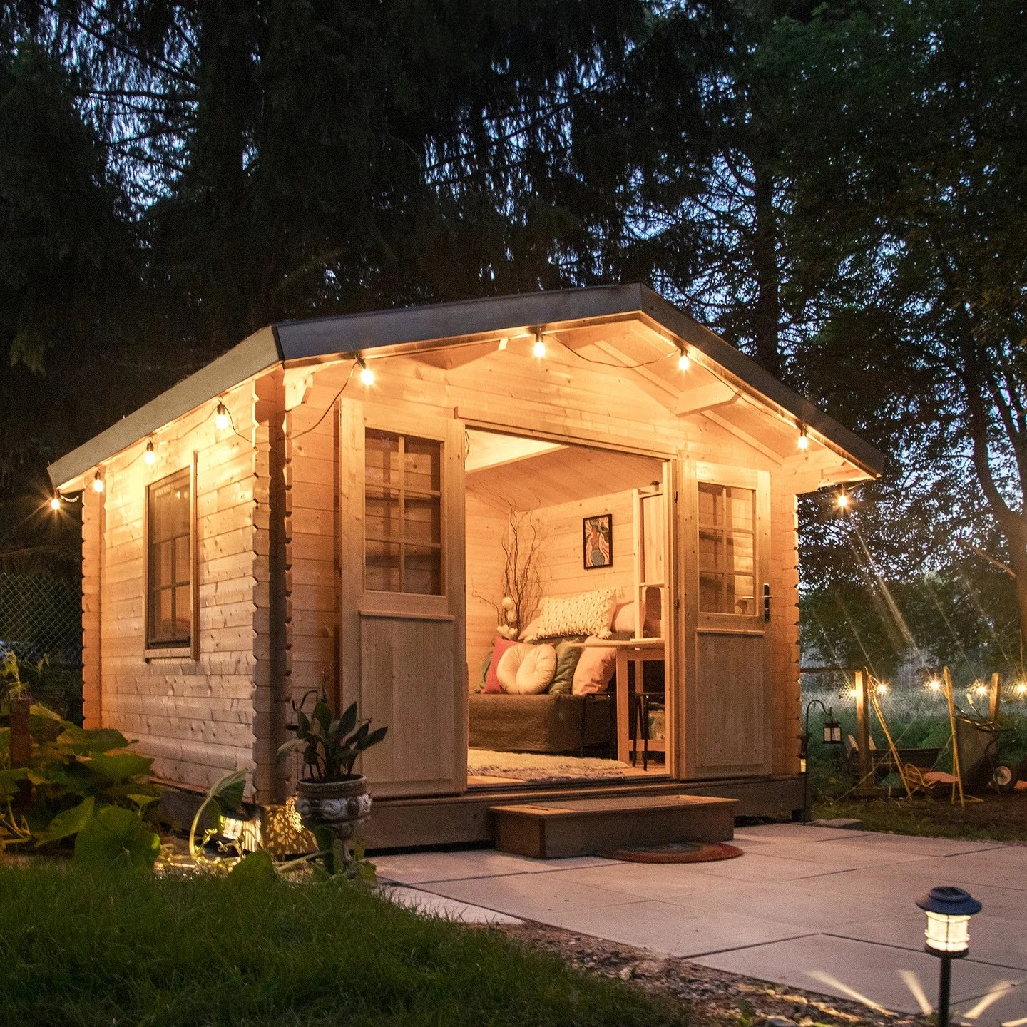 9 Sqm One Story Tiny Wood House Prefab Garden Log Cabin for Sale ...