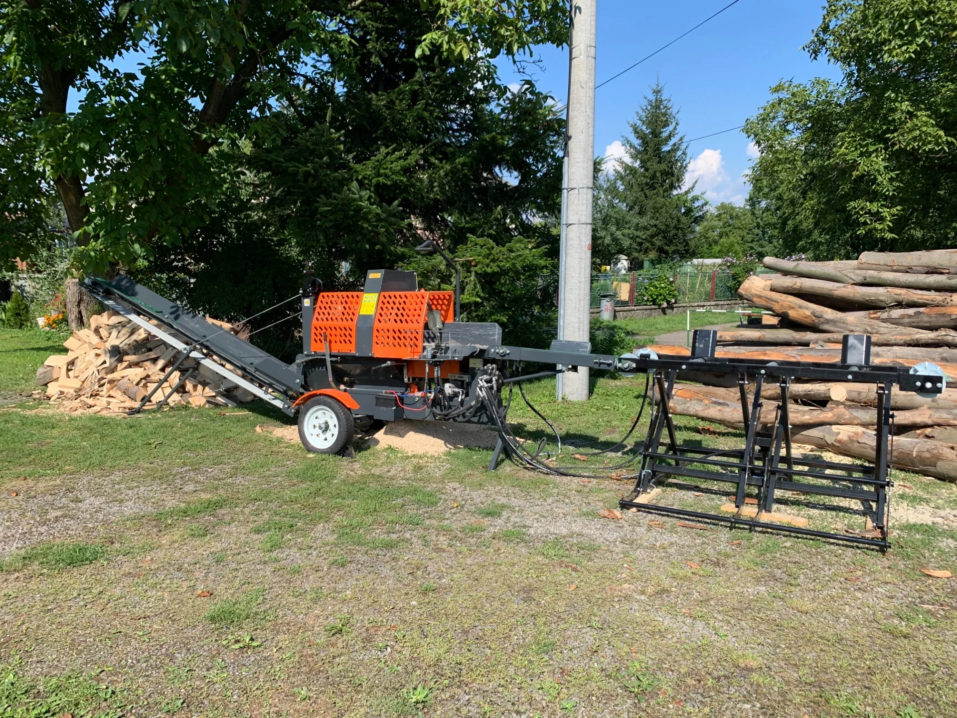 Gasoline 18" Chainsaw Firewood Processor Machine - Portable Wood ...
