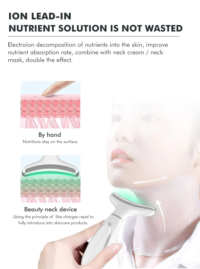 6 Modes Cold Compress Led Light Therapy Face And Neck Massager Ems ...