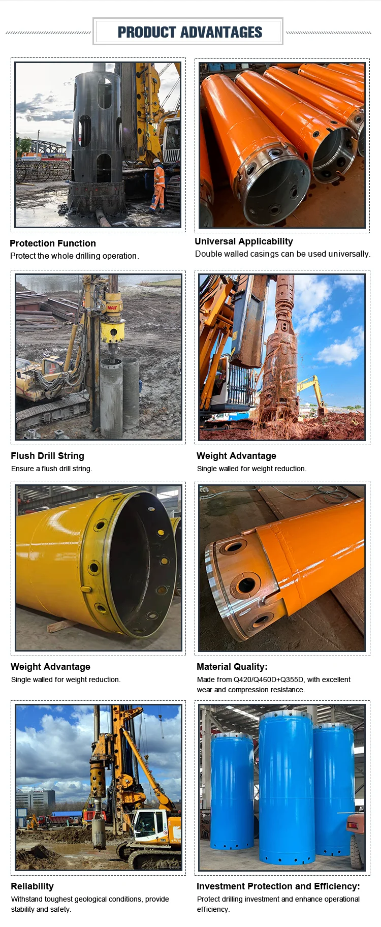 Tools Tube Casing Shoes Driver Casing Adaptor Piling Rigs in ...