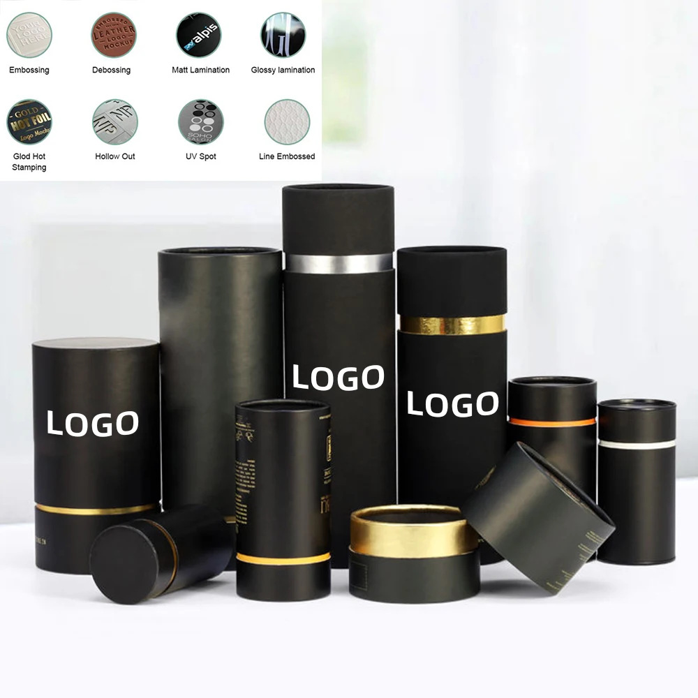 Custom Size Transparent Window Kraft Round Paper Tube Packaging ...