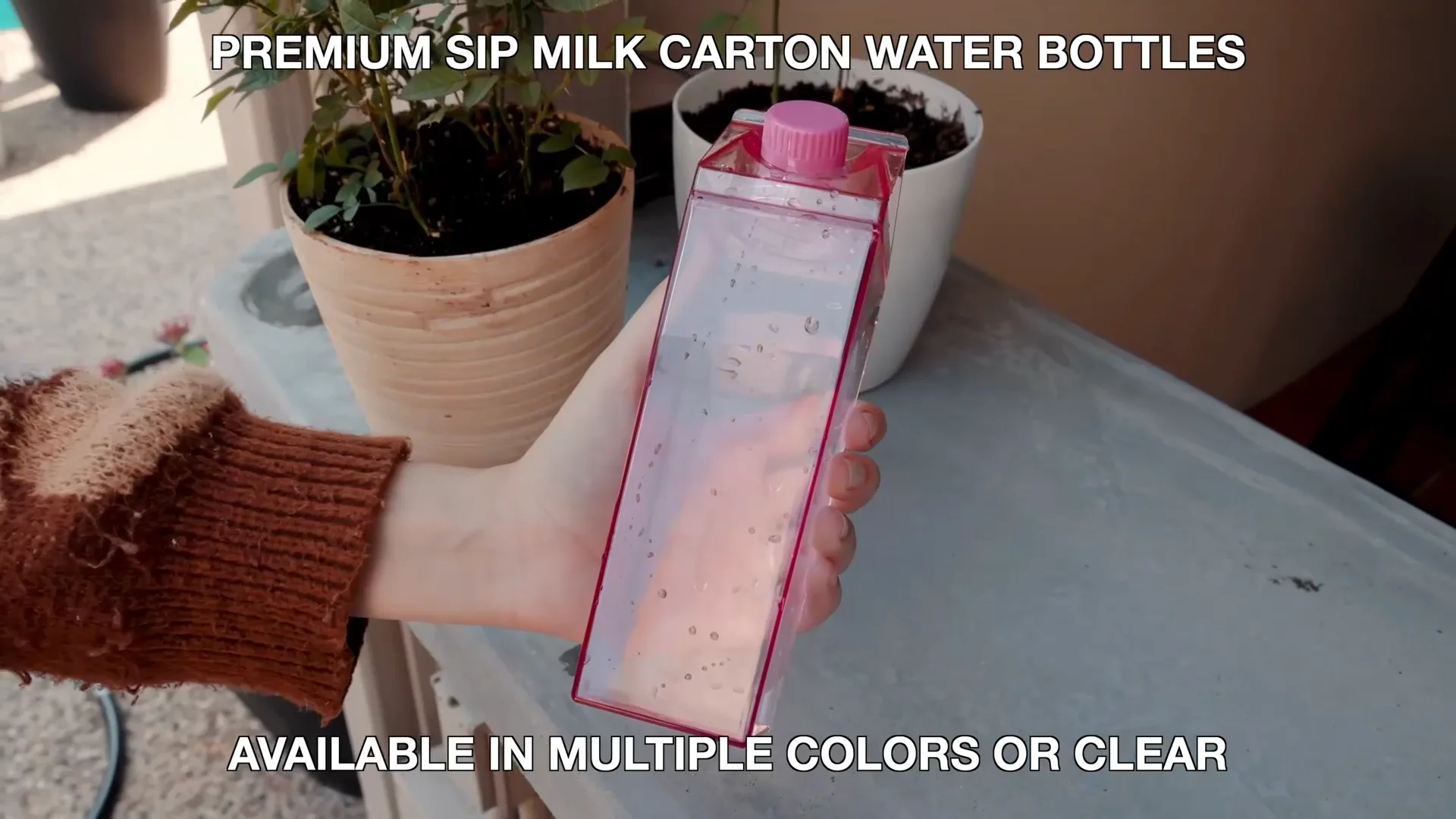 Bpa-free Creative Clear Milk Carton Water Bottle Reusable Milk Carton ...