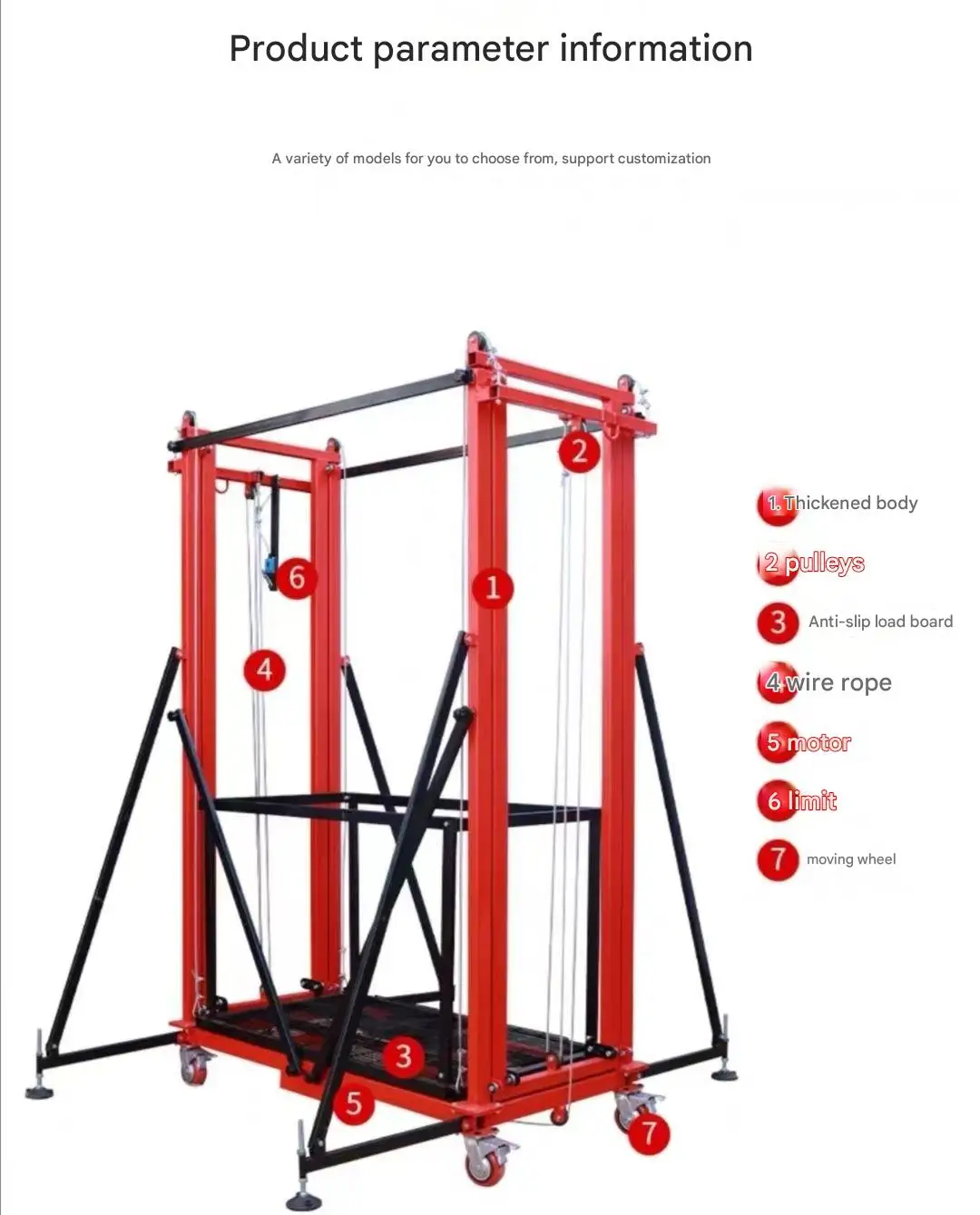 Electric Scaffolding - Foldable, Remote-Controlled Lifting