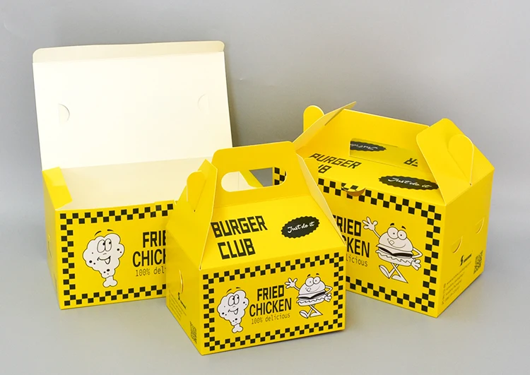 Custom Takeaway French Fries Fast Food Packaging Burger Box