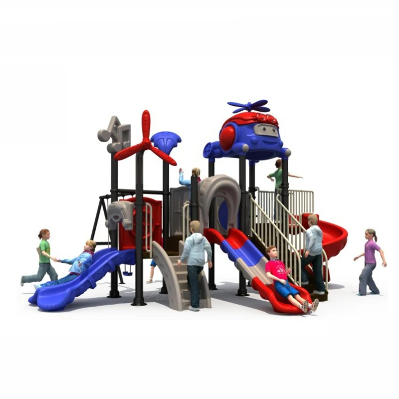 Plane Playground Small Outside Plastic Slide Play Structure for ...