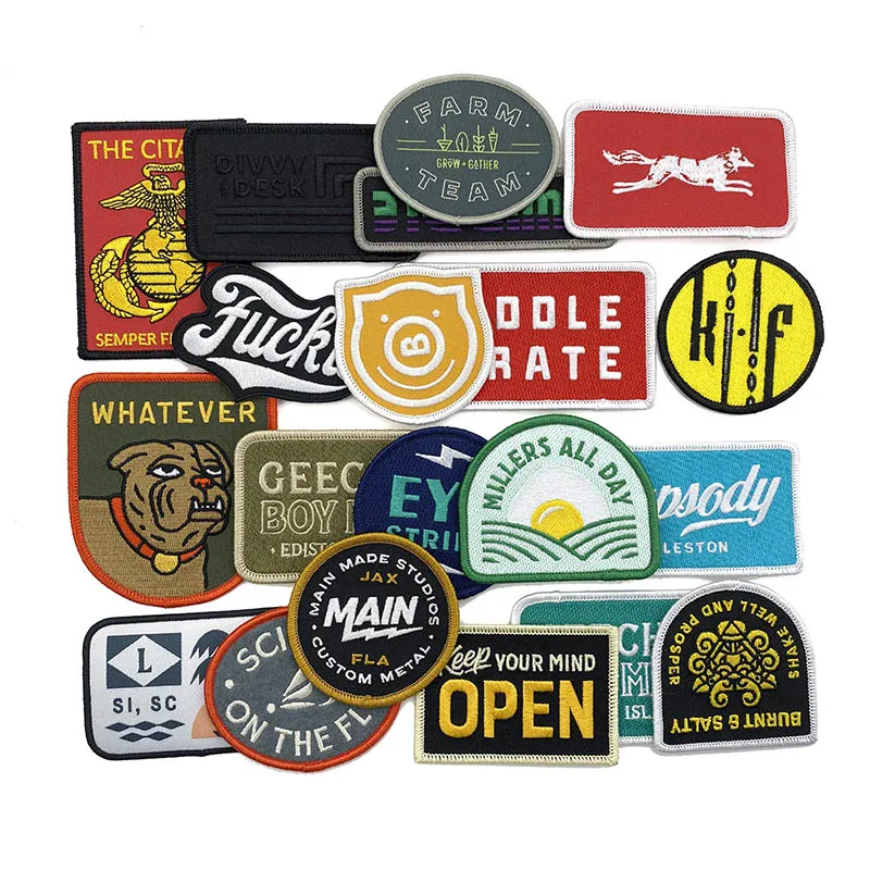 Custom Embroidery Design Cartoon Highway Shield Patches Woven Patches ...