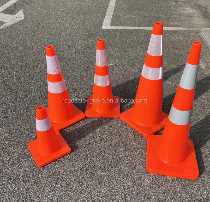 Roadsafe PVC Traffic Cones - Durable & Flexible Safety