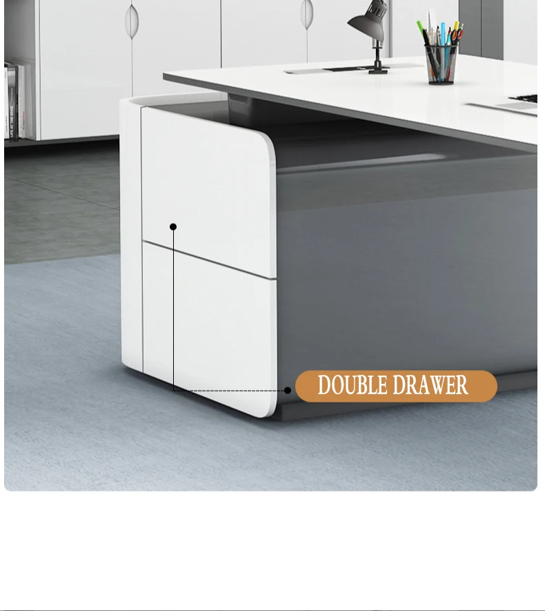 Modern Mdf Painting L Shaped Office Table Lbz08 Luxury Director's Desk ...