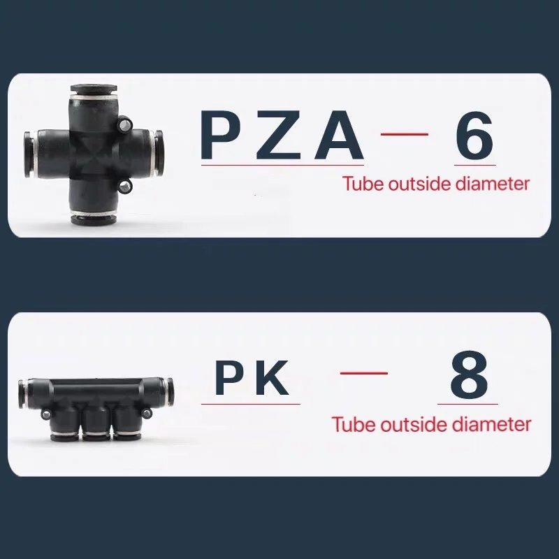 Plastic Pneumatic Connector Pu One Touch Straight Union Pu Air Hose ...
