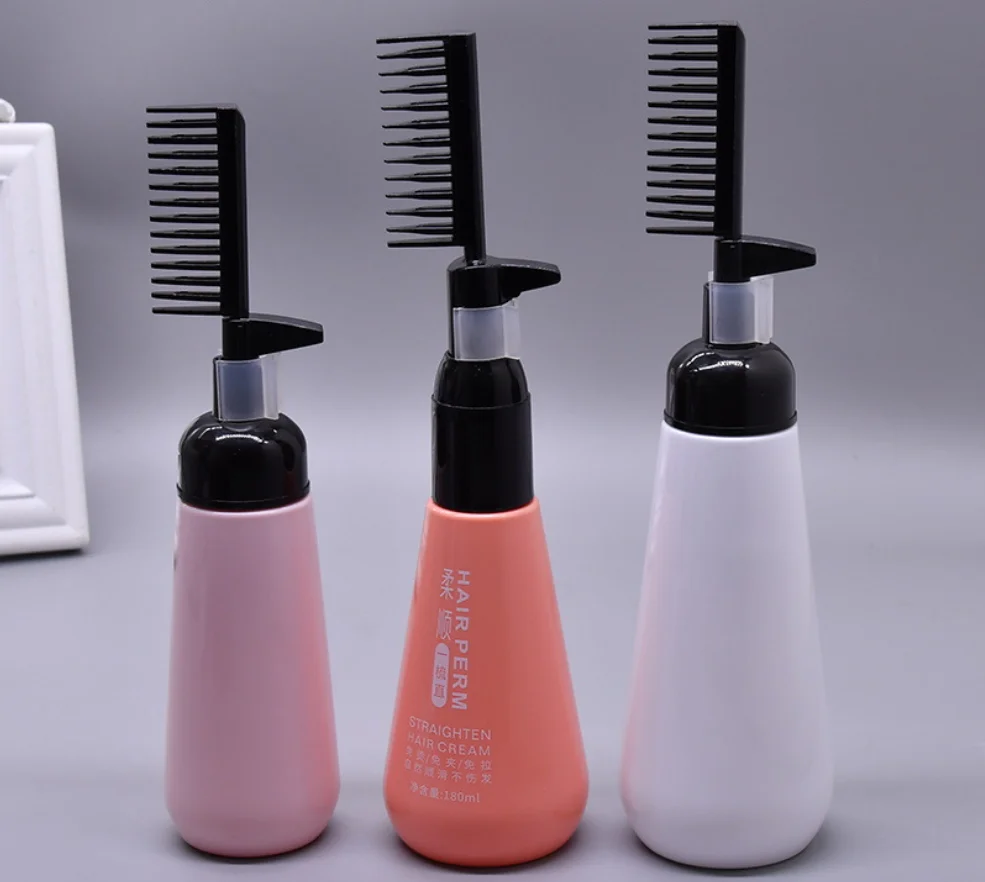 Wholesale Plastic Empty Dye Hair Bottle Oil Comb 250ml Styling Tool ...