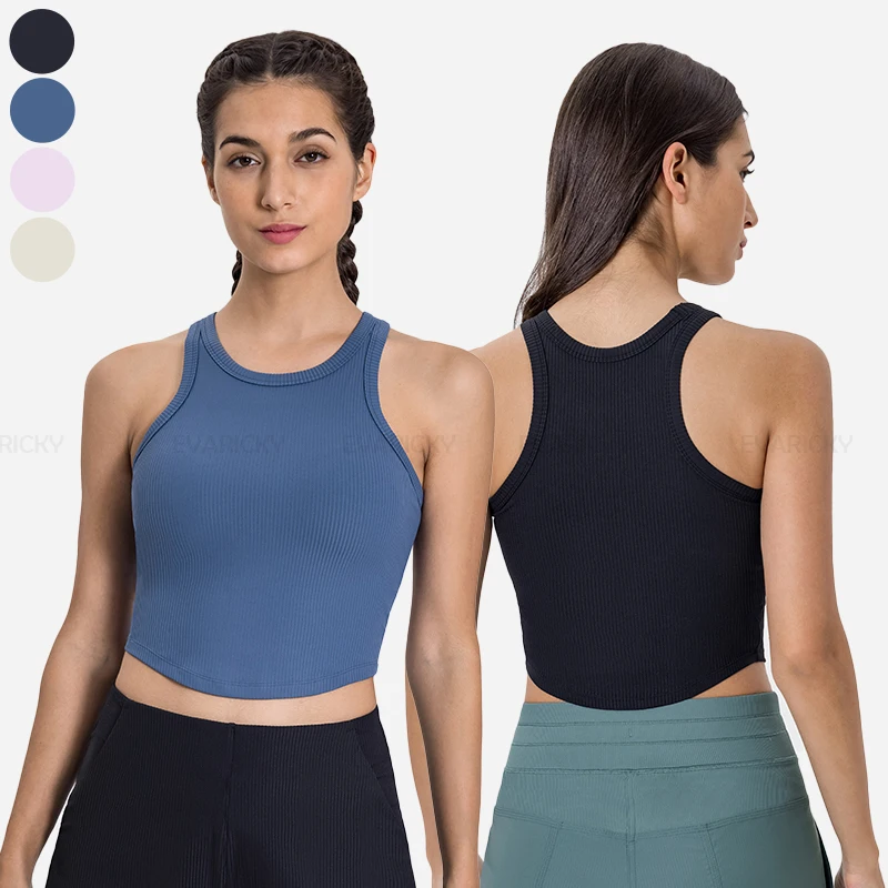 Wholesale Womens Compression Gym Workout Crop Tank Top Best Sleeveless ...