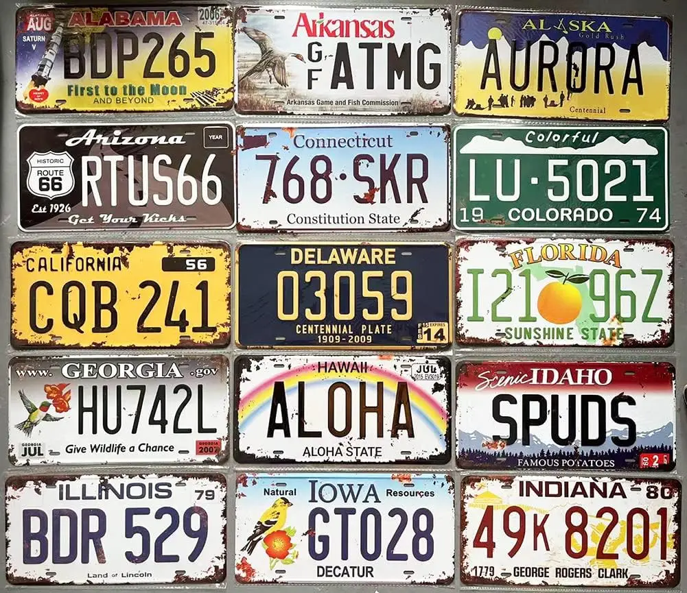 3D Embossed Number License Plates - Customized Designs