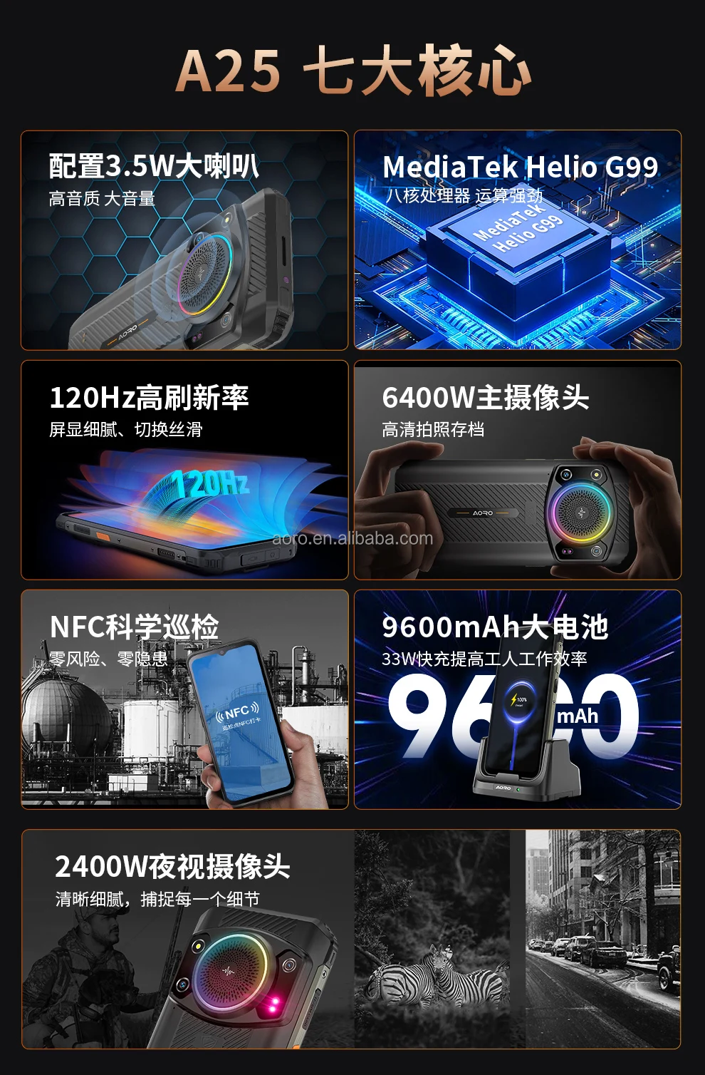 Aoro A25 Android 13 Oem Smartphone Feature Phone Ip68 Waterproof ...