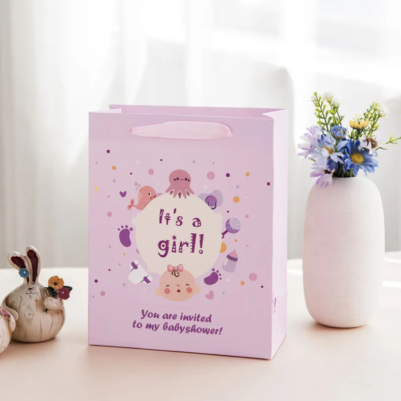Handbag Baby Boy Girl Gift Paper Bag Baby Shower Candy Box Birthday ...