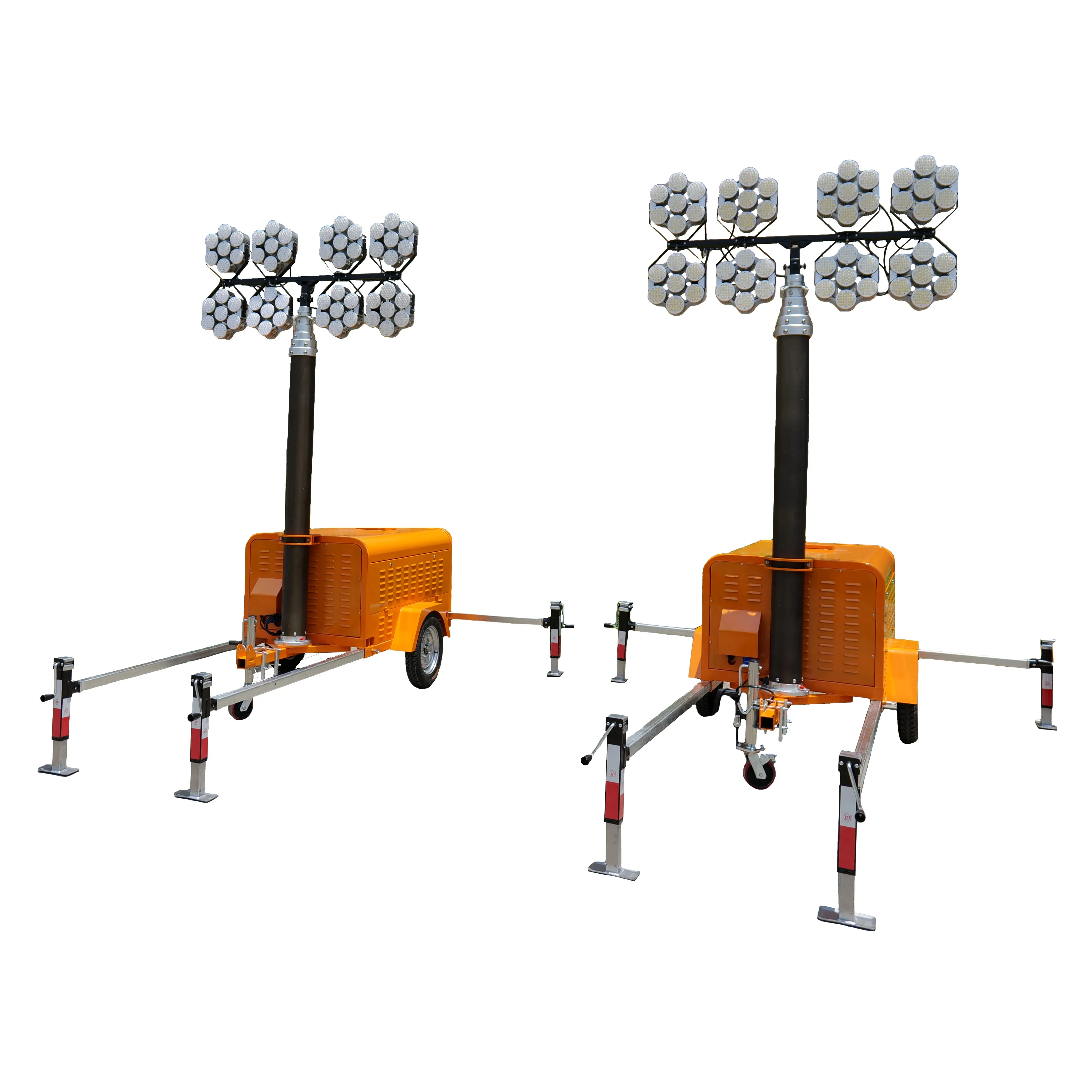 Outdoor High Mast Lighting Tower Telescopic Mobile Light Tower ...