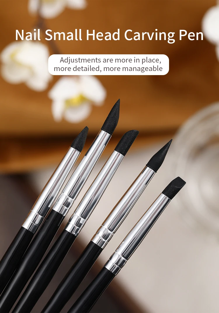 Customized Logo 5 Types a Small Nail Powder Brush Silicone Molding ...