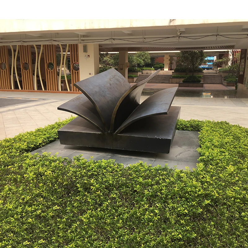 Schoolyard Large Resin Book Statue Fiberglass Book Sculpture For ...