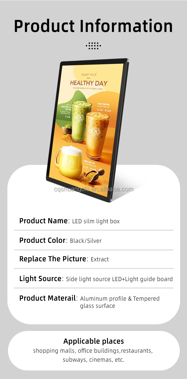 Professional Digital Restaurant Menu Board Restaurant Freestanding Board Menu Display ...