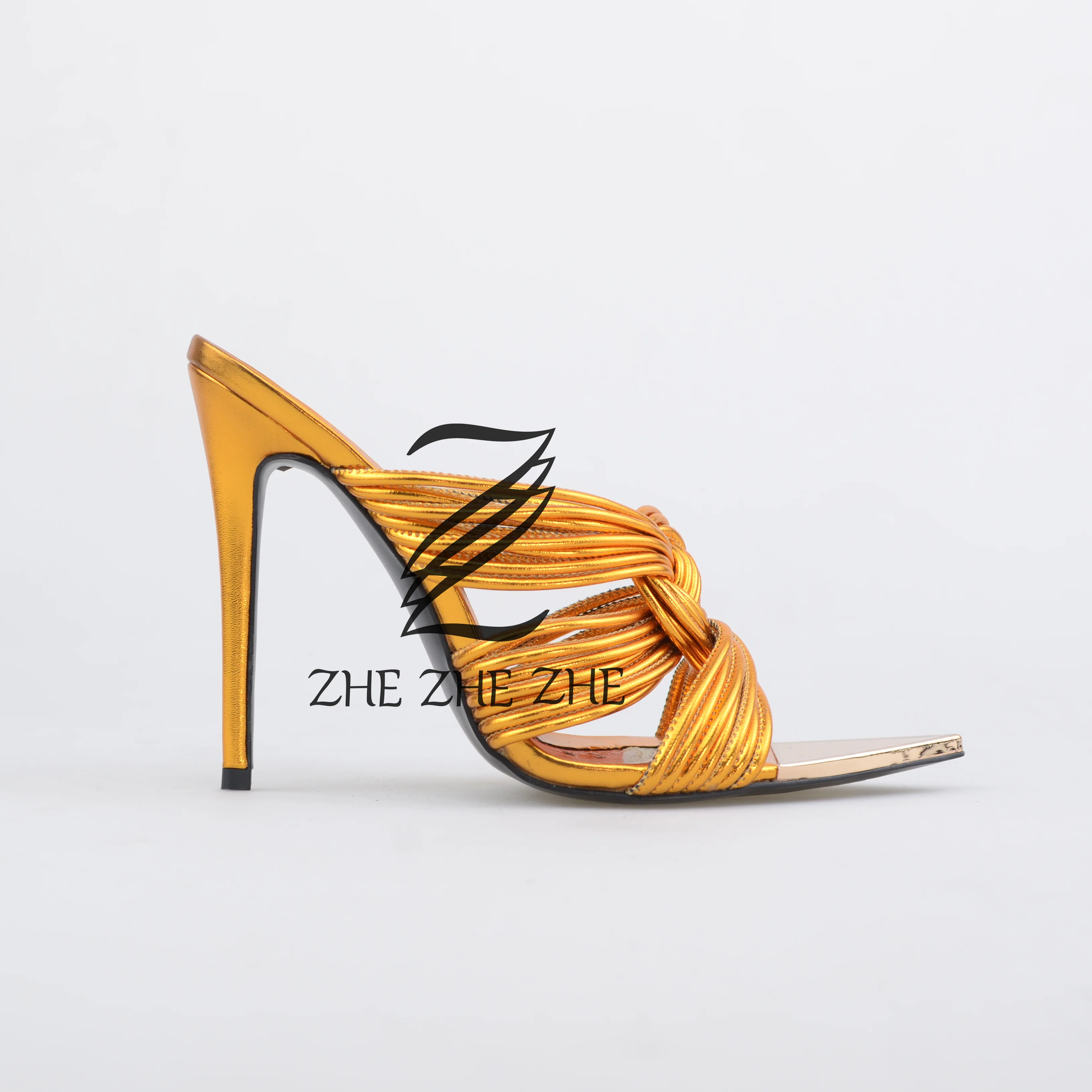 Branded Rope Cross-straps High Heel Slippers Dubai High End Ladies Prom ...