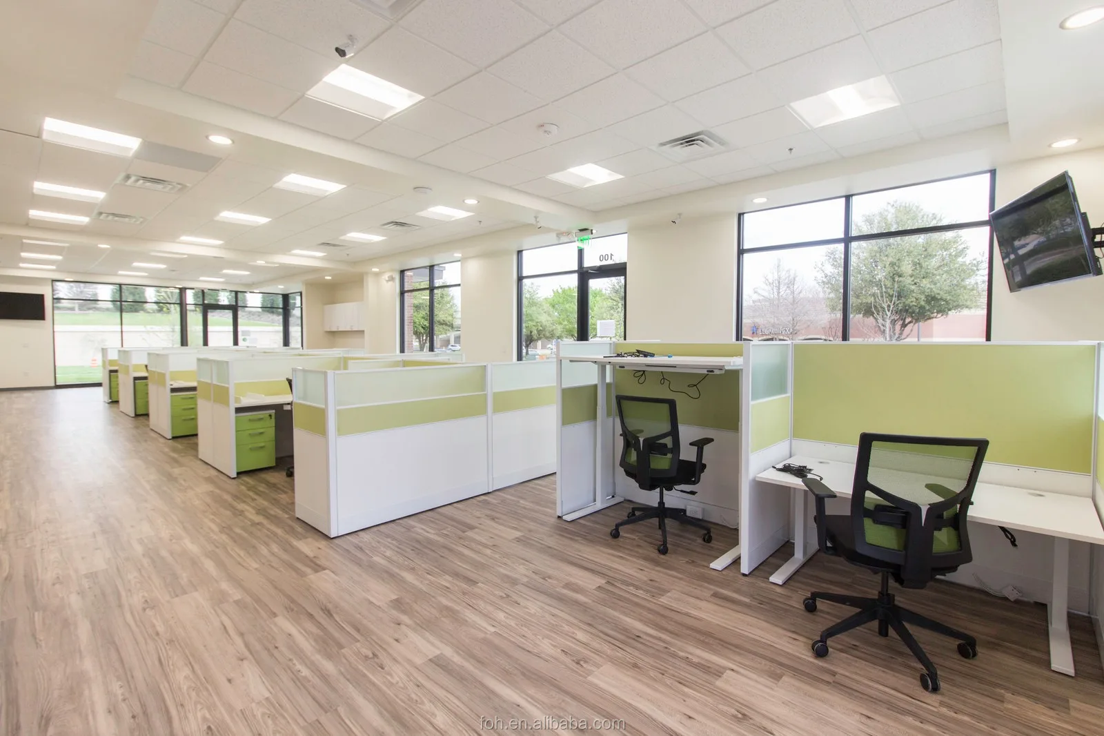 Call Center Office Cubicle Desk for 4 Persons for Office Partitions ...