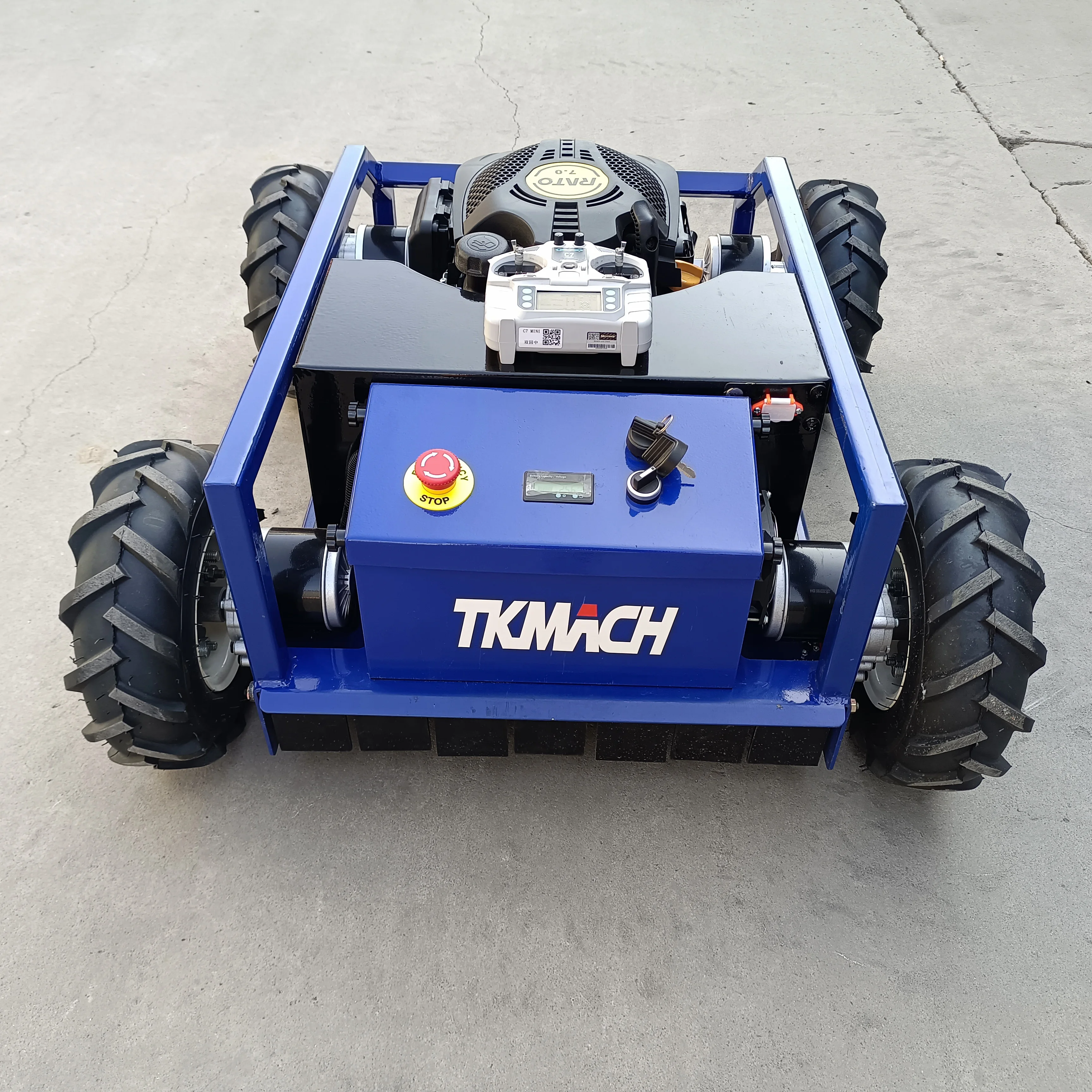 Mini Remote Control Lawn Mower Automatic Slop Lawn Mower Engine Quality ...