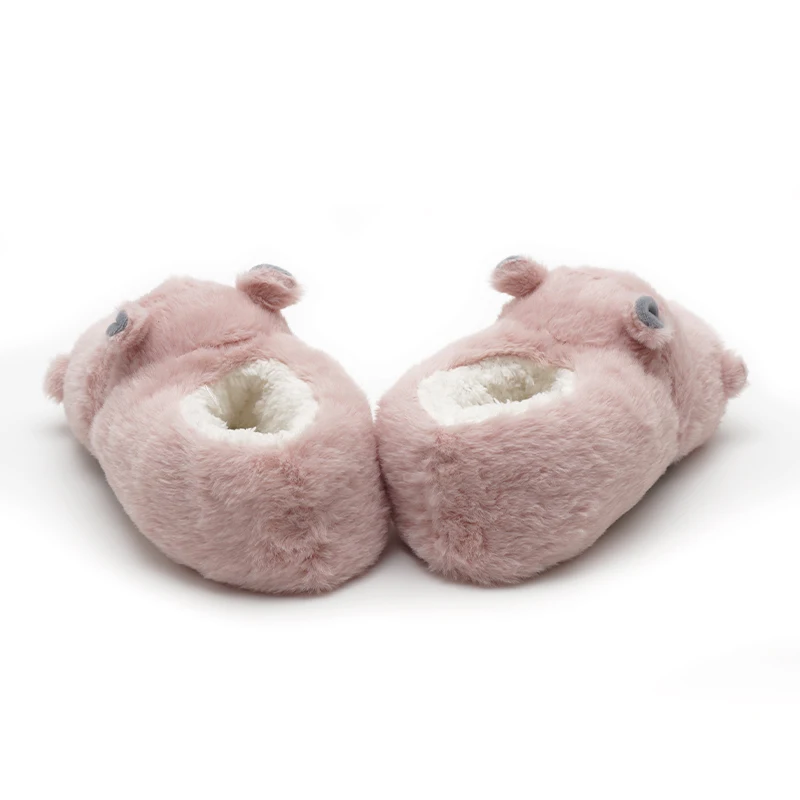 Popular Design Furry Warm Home Slippers Kids Animal Shaped Indoor Cute ...