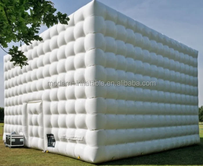 Inflatable Event Cube Tent White Led Lighting Tents For Outdoor Party ...
