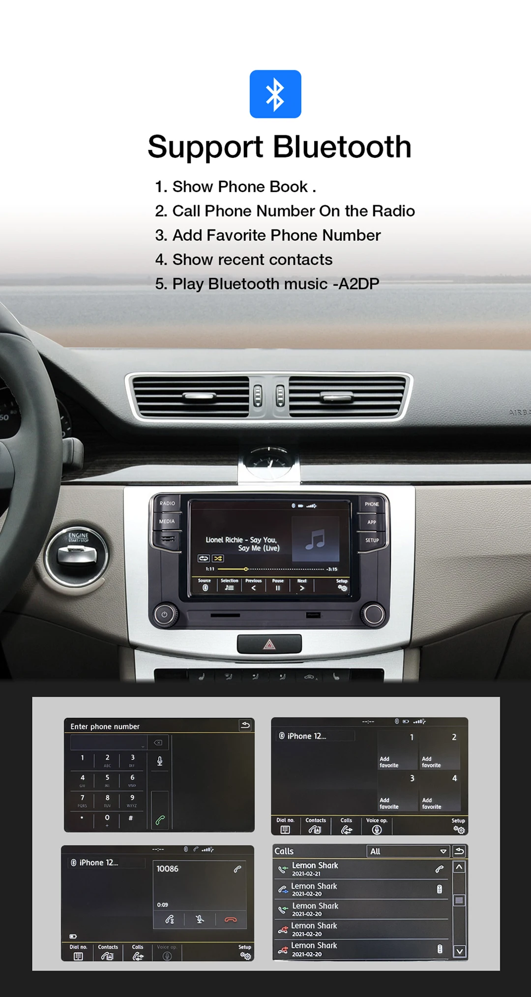 TOPSOURCE Factory RCD360 Carplay Car Radio Car Gps Stereo Audio ForVW ...