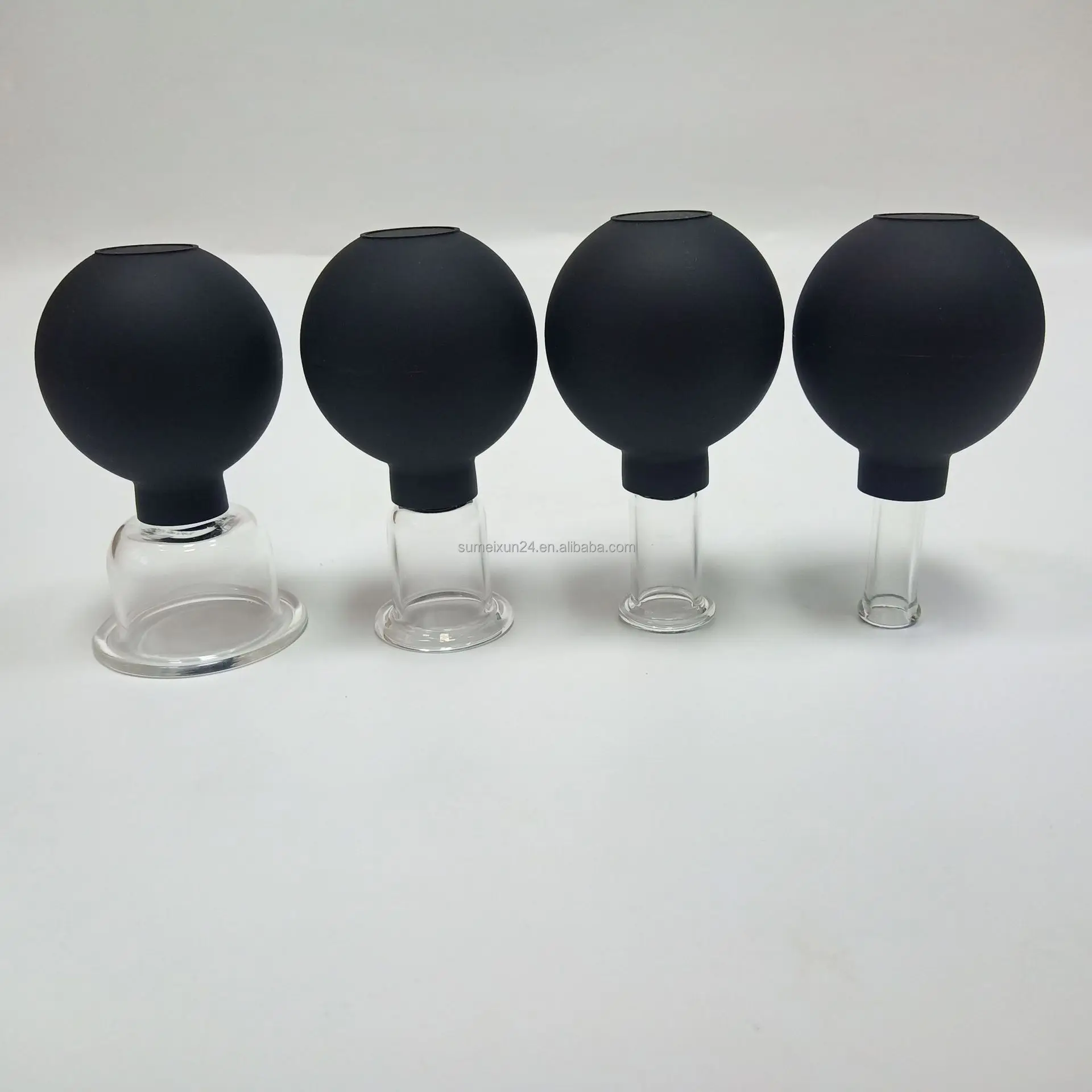 4 Pc Glass Cupping Set - Facial Massage & Antirheumatic