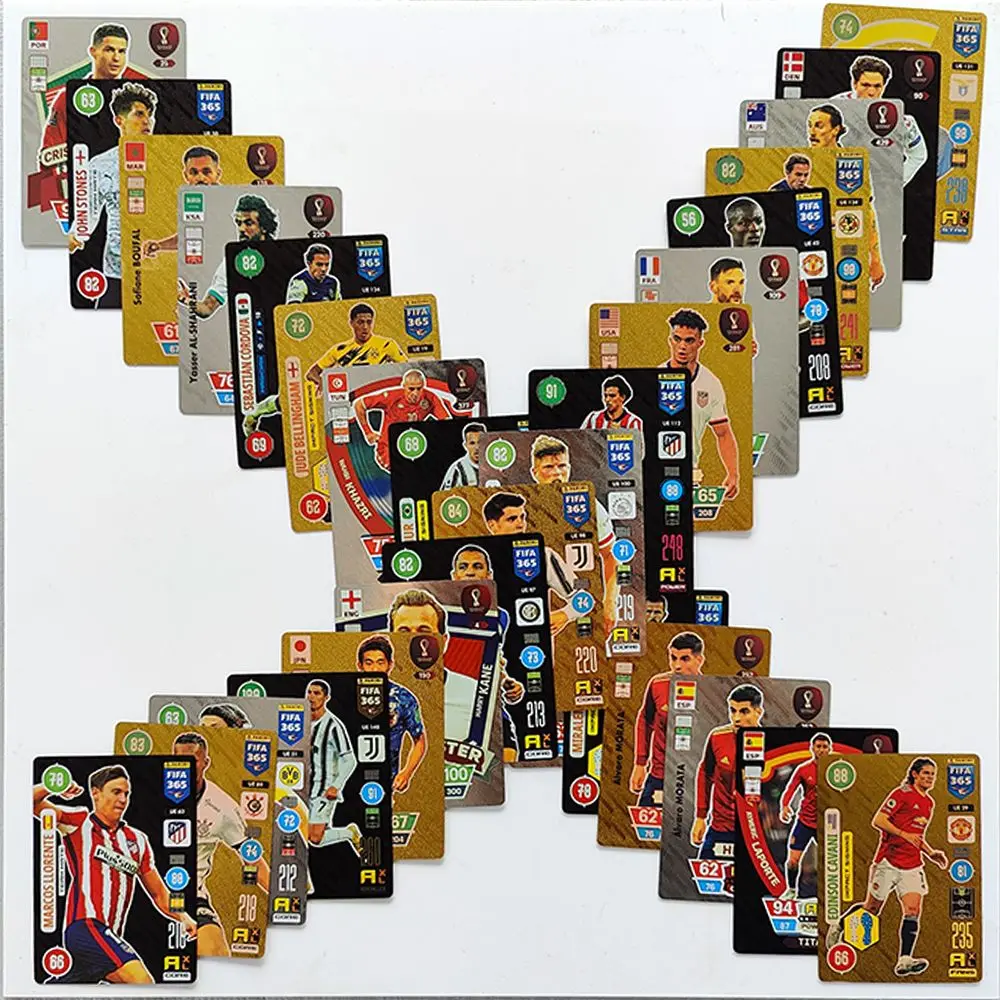 Wholesale 55 Cards/box Gold Foil Deck Box Panini World Soccer Football ...