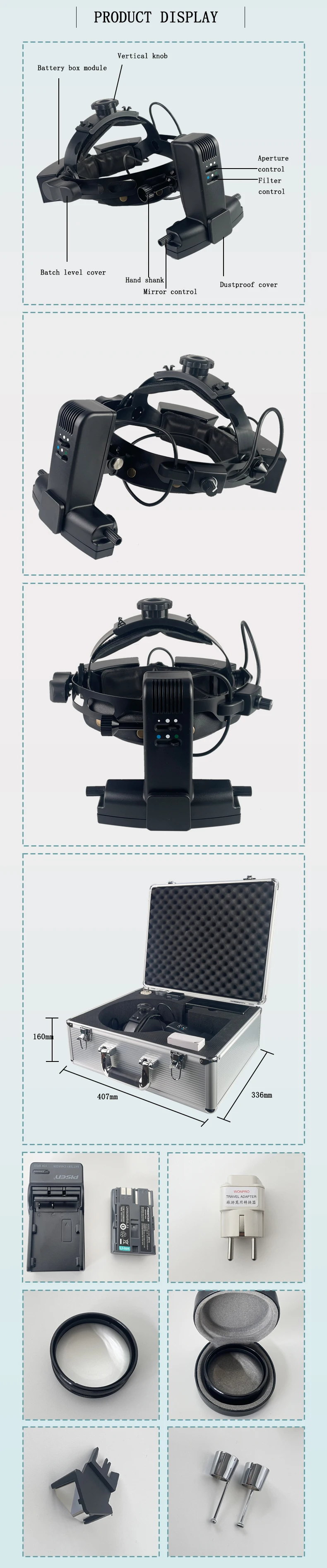 Binocular Indirect Ophthalmoscope Yz-25c Diagnostic Set Direct ...