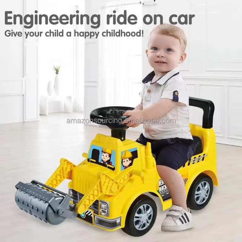 Vehicle Toy Soil Compactor - Kids Electric Ride-on Car