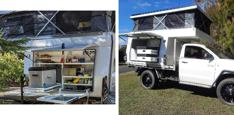 Luxury Pickup Flatbed Truck Campers 4x4 Slide In Slide On Pick Up ...