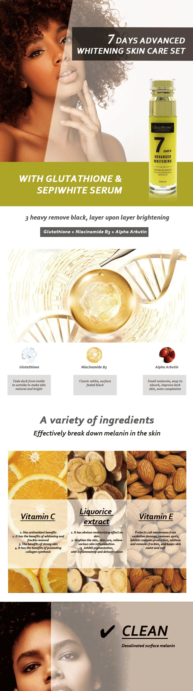 Gluta Master 7days Advanced Whitening Serum for All Skin Types