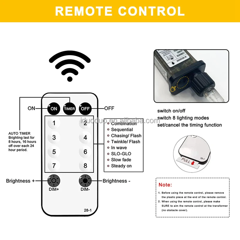 Custom Outdoor Christmas Lights - Remote Control Luces