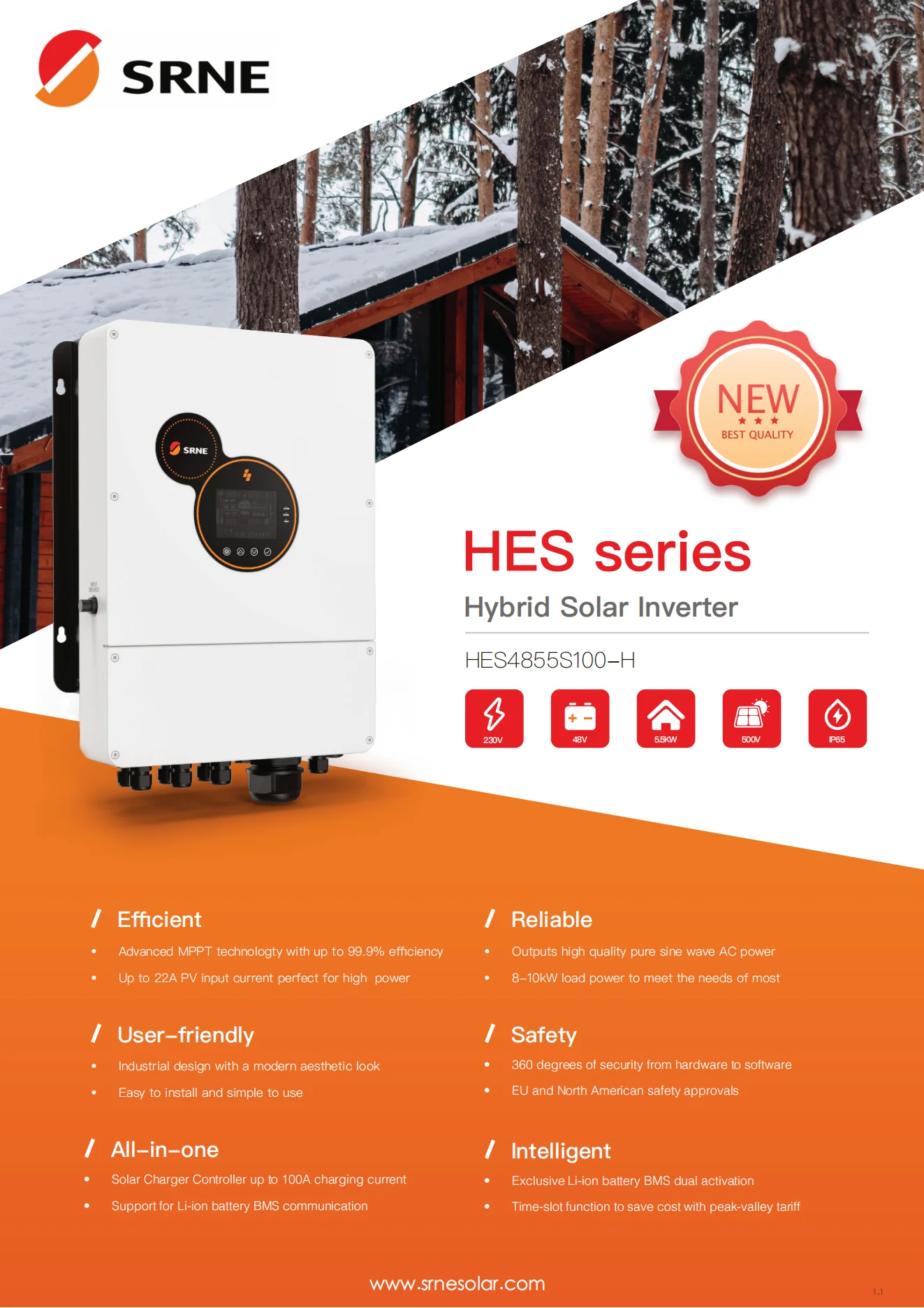 Srne 48v Ip65 Waterproof Solar Inverter Off Grid/grid Tie Inverter 5 ...