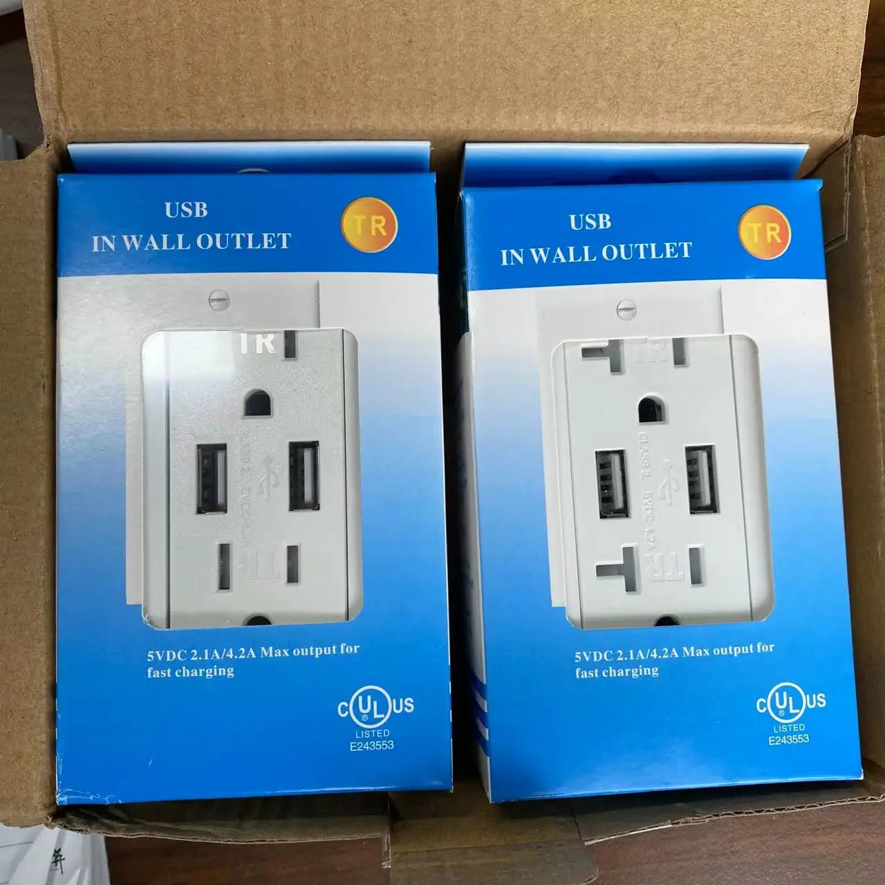 American 2 Port Usb C Wall Outlet Fast Charger Usb Charging Port Smart ...