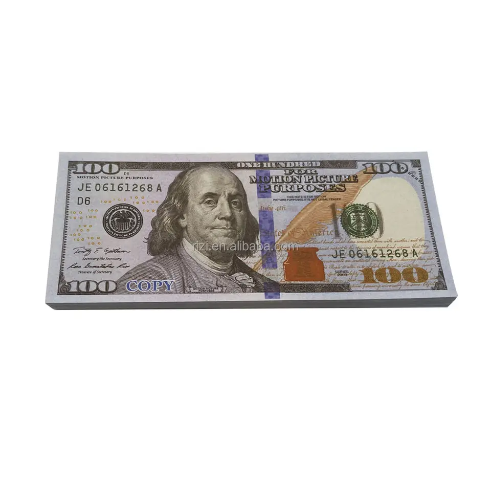 Us Dollar Bill Play Money Props Full Print Two Sided Joss Paper For ...