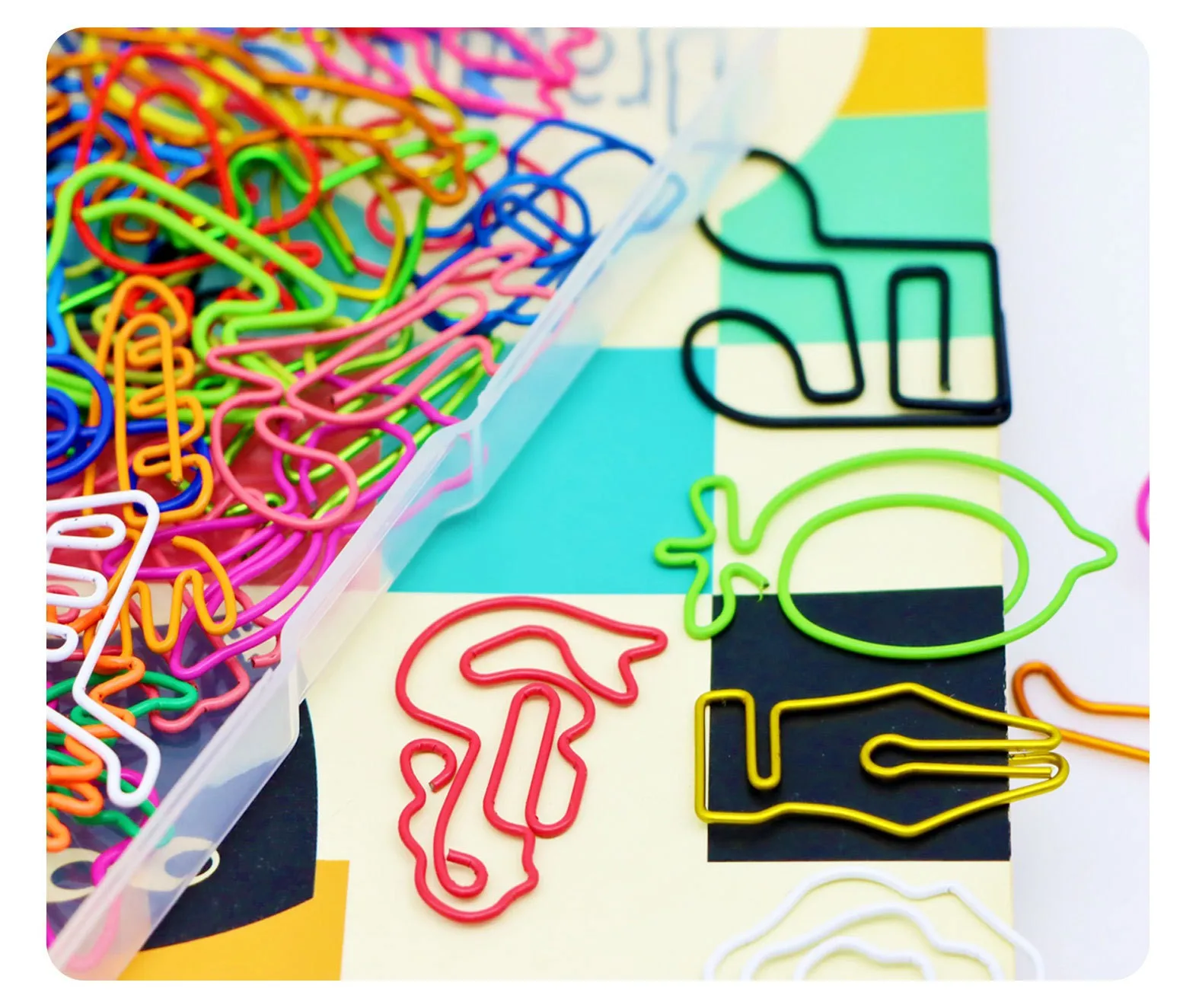 Cartoon Colourful Metal Animal Design Paper Clips Animal Paper Clips ...