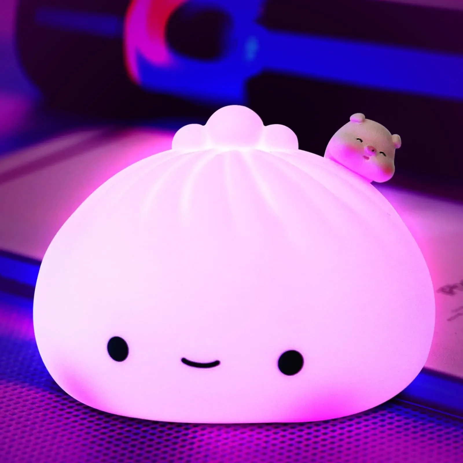 2023 HOT 3D Cute LED Night Lamp Bun Shape Dumpling Shape for Bedroom ...