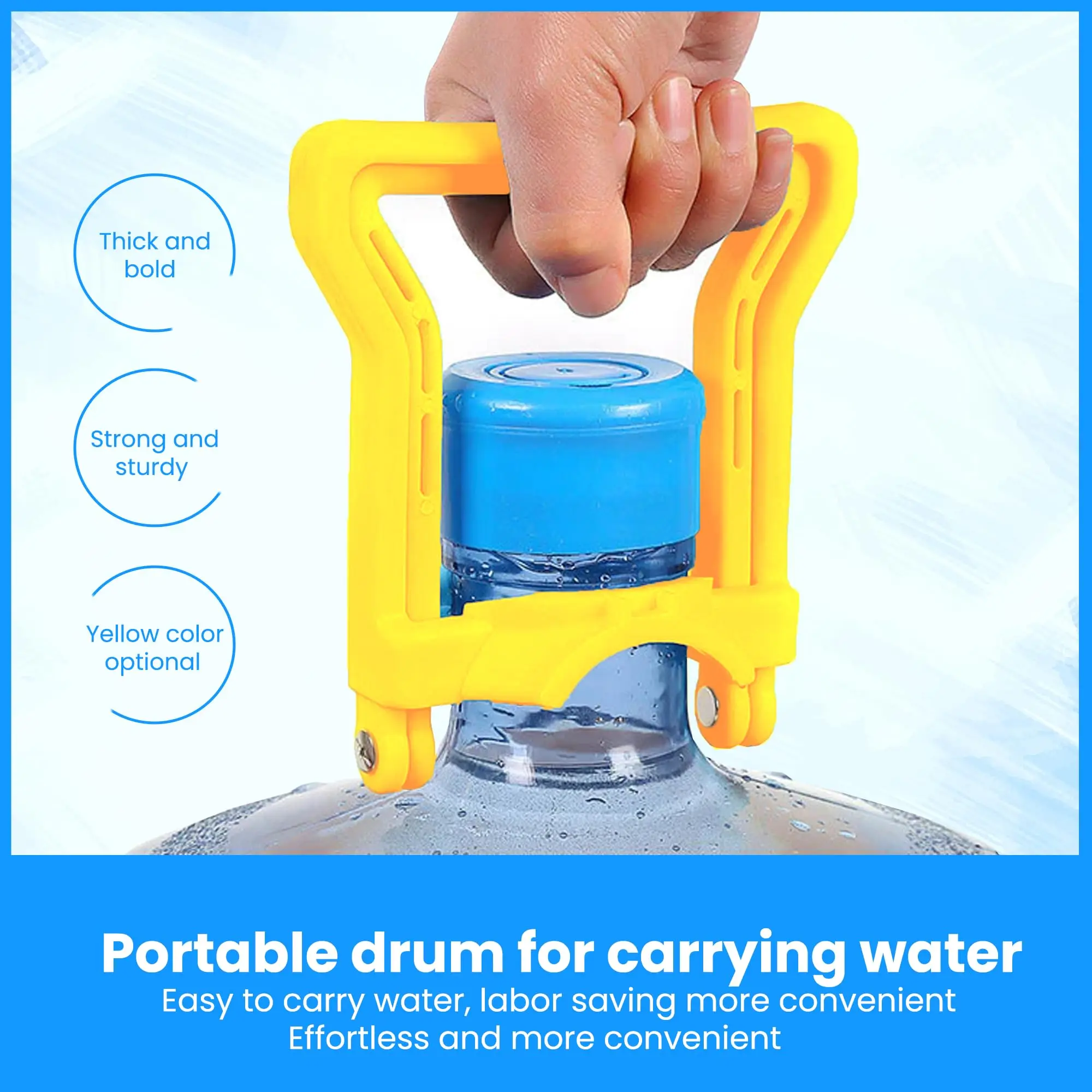 5 Gallon Water Gallon Handle Lifter Grip Drinking Water Jar Handle ...