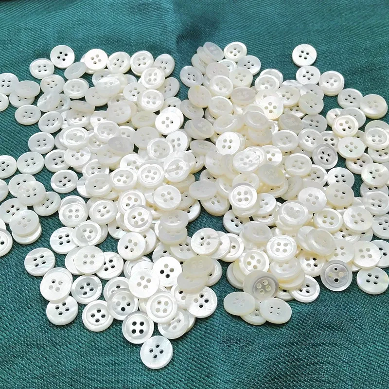 18L 4 Holes White Mother of Pearl Shell Button 1.9mm-2.0mm Thickness ...