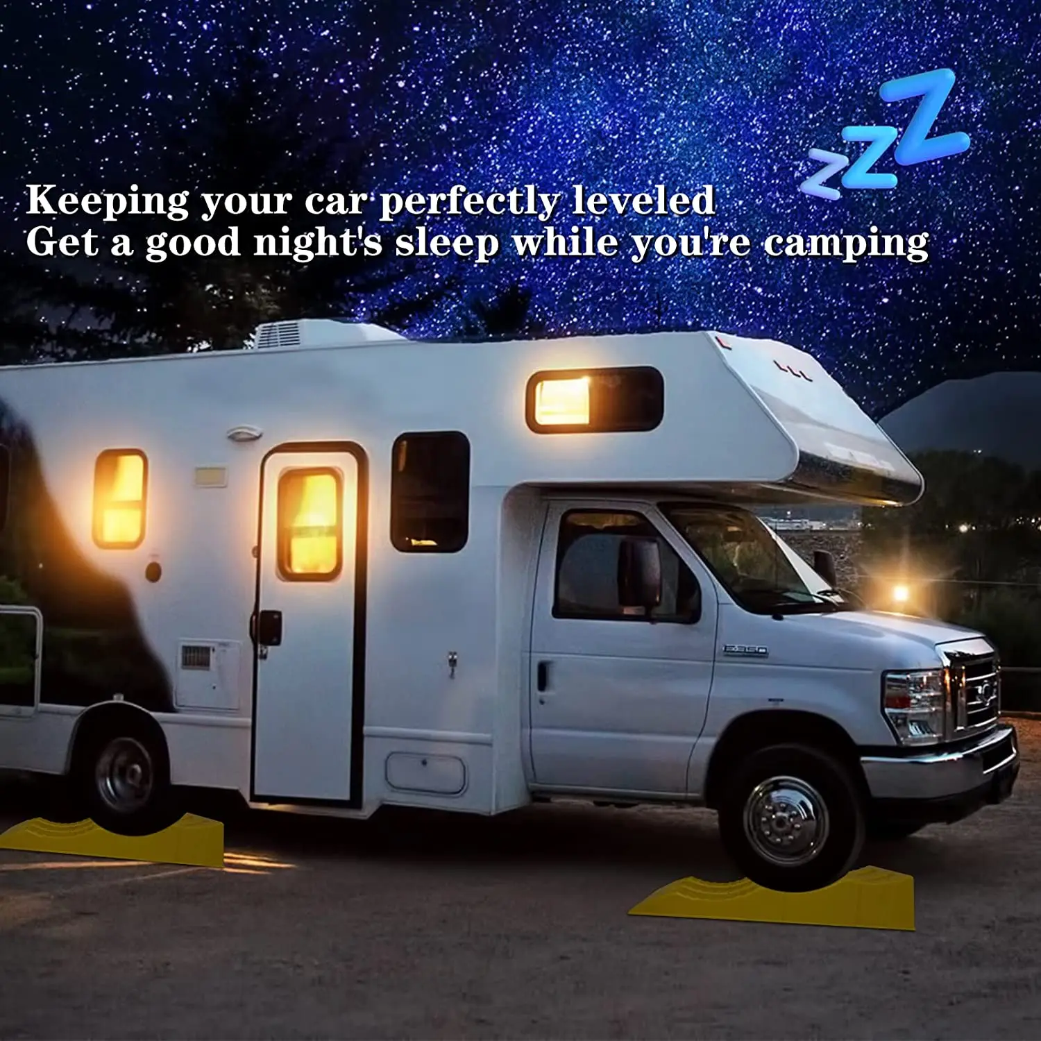 RV Caravan Plastic Leveling Ramp Blocks - Durable & Efficient